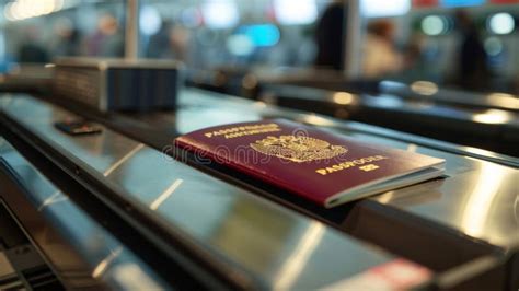 The Third Image Focuses On A Closeup View Of A Passport Being Scanned The Third Image Focuses On A Closeup View Of A Passport Being Scanned