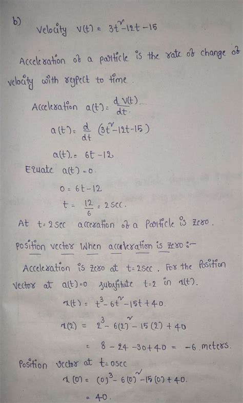 [solved] 1 The Position Of A Particle Which Moves Along The Straight