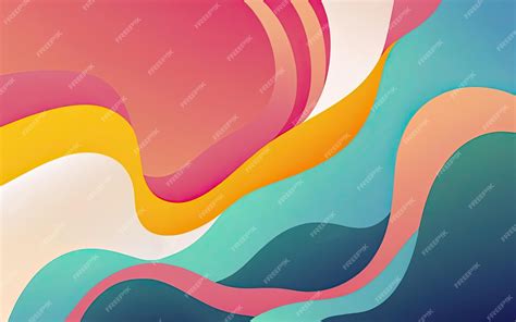 Premium Photo Abstract Background With Liquid Wave Style Combine Pinkbluewhiteyellow Gradient