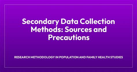 Secondary Data Collection Methods Sources And Precautions Socio Health