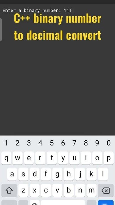 C Binary To Decimal Conversation Program Cpp Mrblack Hacker Shorts Viral C Programming