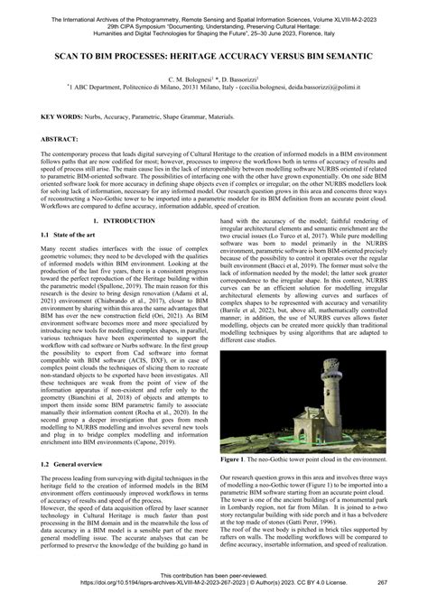 PDF SCAN TO BIM PROCESSES HERITAGE ACCURACY VERSUS BIM SEMANTIC