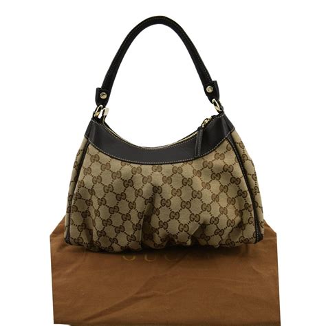 Gucci D Ring Monogram Hobo Bag Brown 190525
