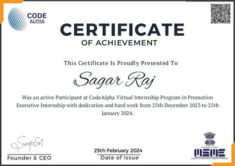 Sagar Raj On Linkedin Internshipcomplete Codealpha Opportunity
