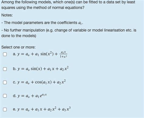 solved among the following models which one s can be