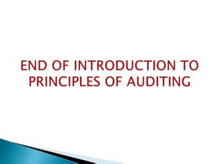 Chapter Introduction To Auditing PPTX