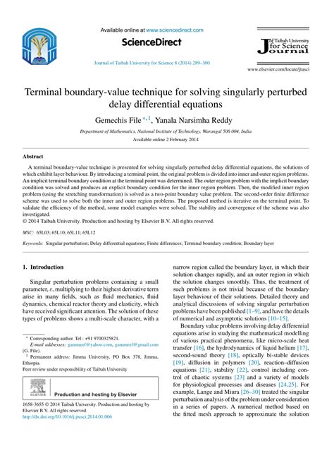 Pdf Terminal Boundary Value Technique For Solving Singularly Perturbed Delay Differential