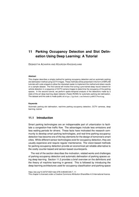 Pdf Parking Occupancy Detection And Slot Delineation Using Deep