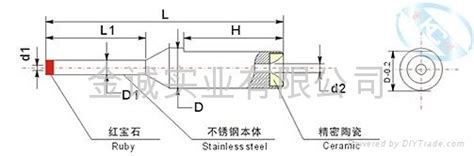 Ruby Tipped Coil Winding Nozzle Wire Guide Nozzle For Nittoku Winding