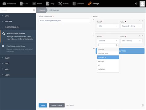 Elastic Search Plugin October CMS