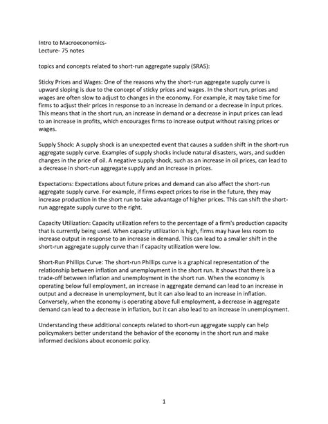 Intro To Macroeconomics Lecture 75 Notes 1 Intro To Macroeconomics Lecture 75 Notes Topics