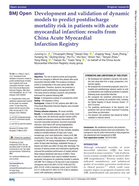 Pdf Development And Validation Of Dynamic Models To Predict