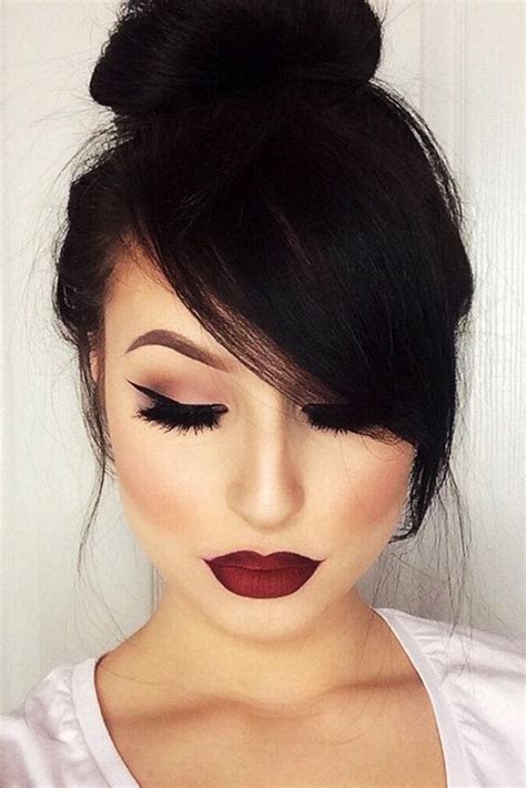 24 Hairstyles With Bun And Bangs LoveHairStyles Com