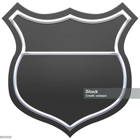 리본이 있는 빈 검은 색 방패 회색 방패 프리미엄 품질의 배너 디자인 3d 일러스트레이션 중세에 대한 스톡 사진 및 기타 이미지 Istock