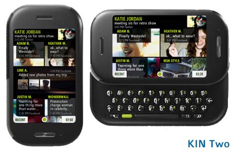 Microsoft Kin Two Description Specification Photos Reviews