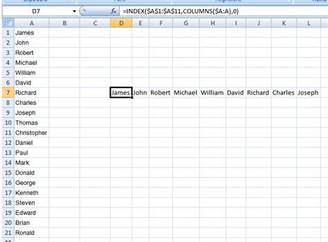 Microsoft Excel How To Link Cells In Column To Cell In Rows Super User