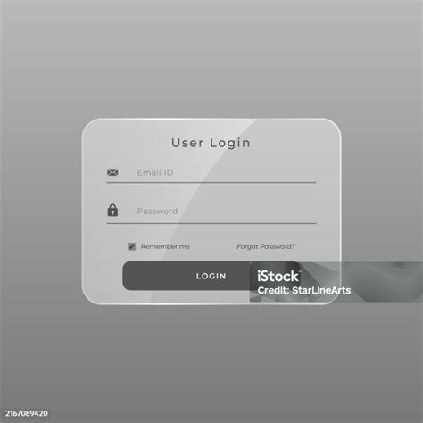 Secure Username And Password Login Page Screen Template Design Stock Illustration Download