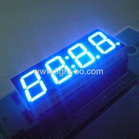 High Brightness 4 Digit 7 Segment LED Clock Display Various Character Height And Colour