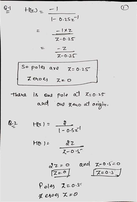 [solved] zeros and poles 1 2 3 4 5 determine the zero and pole
