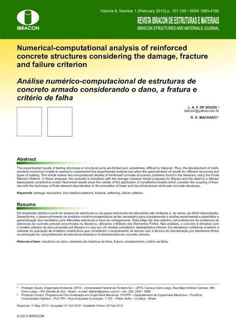 Pdf Numerical Computational Analysis Of Reinforced Concrete Structures Dokumen Tips