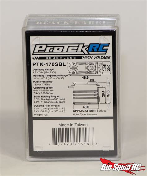 protek black label 170sbl servo review big squid rc rc car and