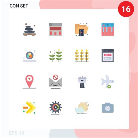 Set Of 16 Modern Ui Icons Symbols Signs For Color Midi File Keyboard Controller Editable Pack Of