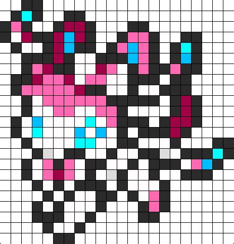 Sylveon Pokemon Perler Beads