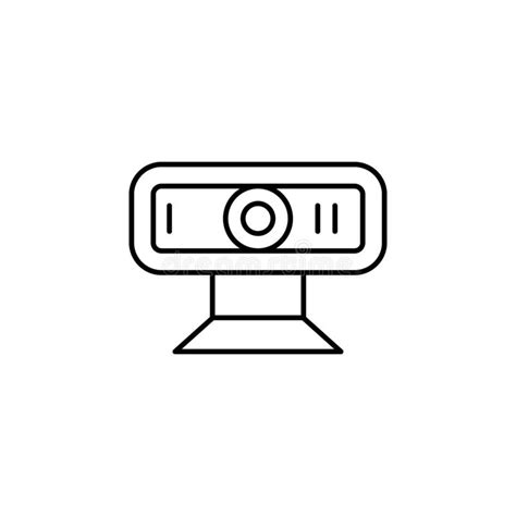 监视摄像头图标 用于移动概念和web应用的数据安全图标的元素 细线监视摄像头”图标可以 库存例证 插画 包括有 属性 监控