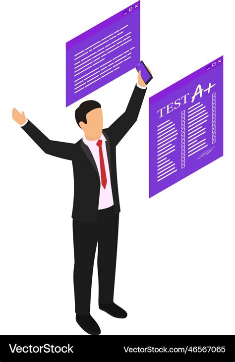 Elearning Isometric Icon Royalty Free Vector Image