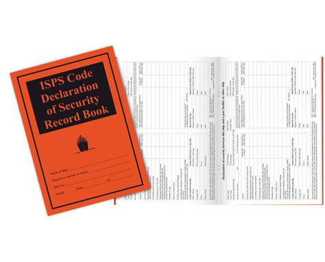 Isps Code Declaration Of Security Record Book A Spe Europe Specialists In Safety