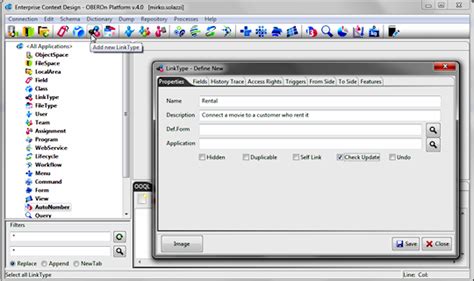 OBEROn Tutorial Define Object Connections