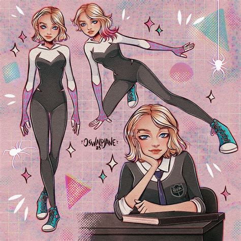 Spider Gwen Gwen Stacy Fanart Across The Spider Verse Art Into The