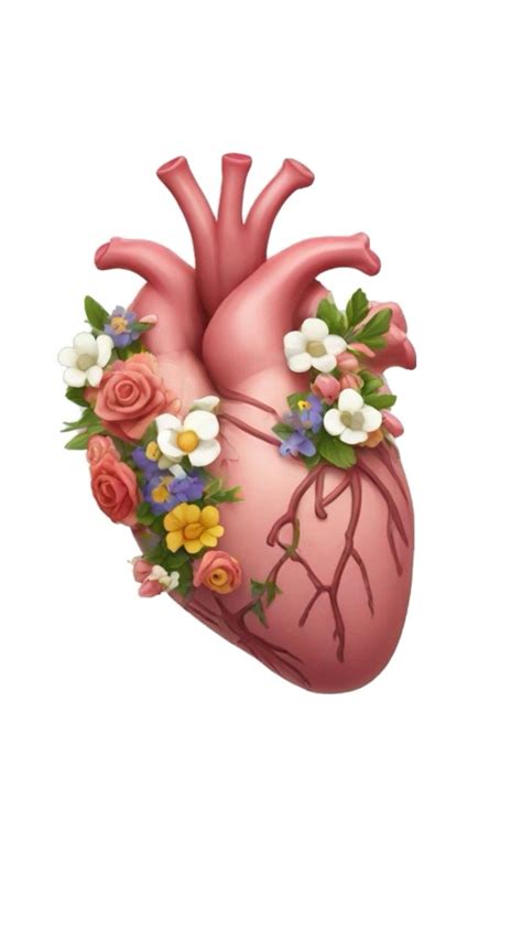 Floral Heart Heart With Roses Flower With A Heart Heart Emoji Stickers