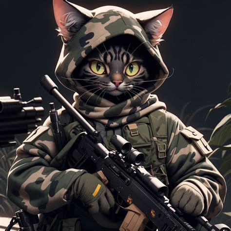 Cat With Sniper Rifle