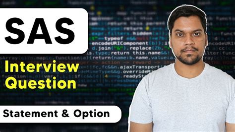 Sas Datasets Statement And Options Interview Questions Youtube