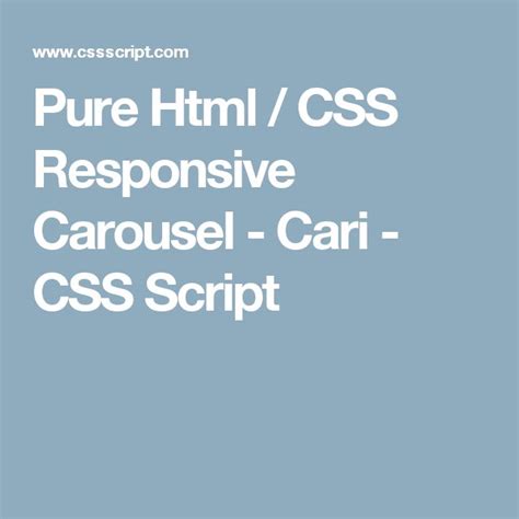 Pure Html Css Responsive Carousel Cari Css Script Css Html Css