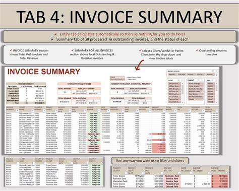 Excel Receivables Invoicing And Billing Management Invoice Tracker Spreadsheet Client Payments
