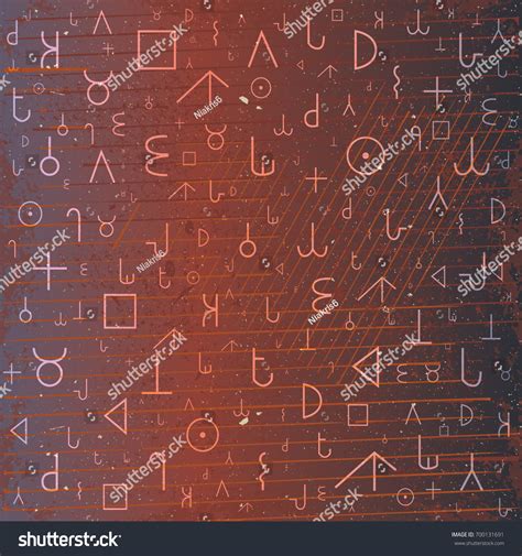 Vector Illustration Background Ancient Brahmi Letters Stock Vector Royalty Free 700131691