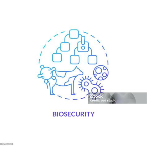 Biosecurity Blue Gradient Concept Icon Stock Illustration Download Image Now Biosecurity