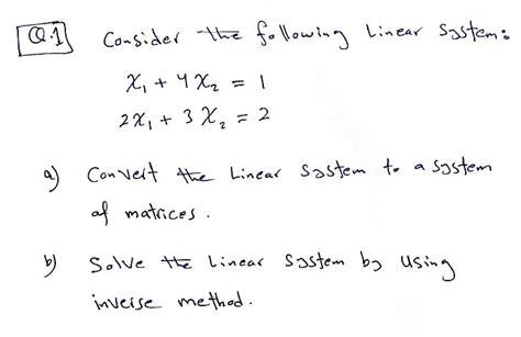solved q 1] ﻿consider the following linear