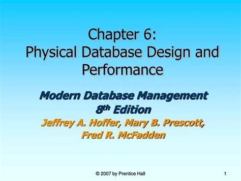Ppt Chapter 6 Physical Database Design And Performance Powerpoint