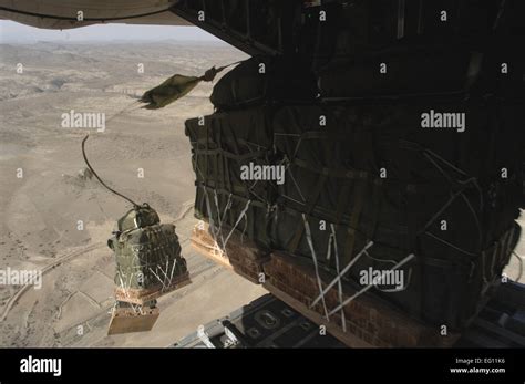 A Us Air Force C 130 Hercules Cargo Aircraft Drops 2200 Pound