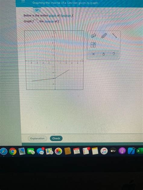 solved ii graphing the inverse of a function given its graph