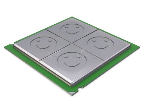 Quad Core CPU Stock Illustration Illustration Of Processor 12328377