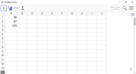 How To Use The Spreadsheet View In Geogebra House Of Math