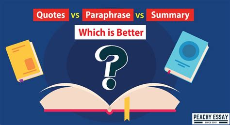 Quotes Vs Paraphrase Vs Summary Which Is Better Quotes Vs Paraphrase Vs Summary Which Is Better