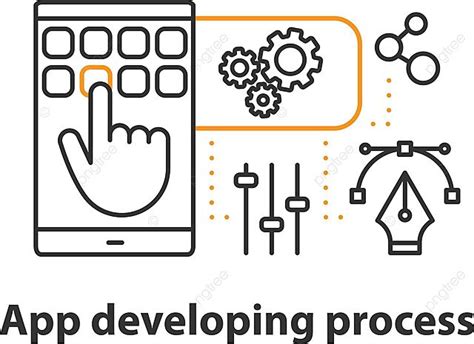 App Development Process Concept Icon Abstract Test Setting Vector