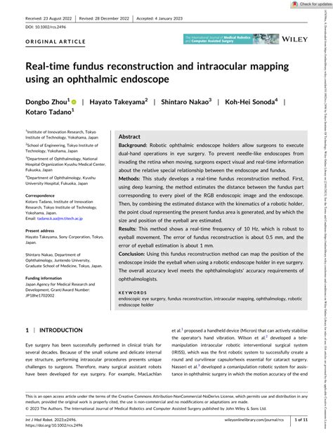 Pdf Real Time Fundus Reconstruction And Intraocular Mapping Using An Ophthalmic Endoscope