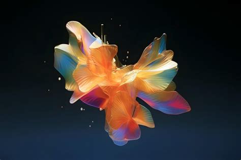 Premium Ai Image Abstract Colorful Gradient Wave Glass Effect Background