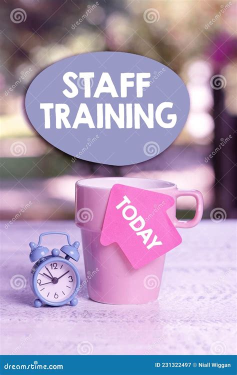 sign displaying staff training business showcase a program that helps